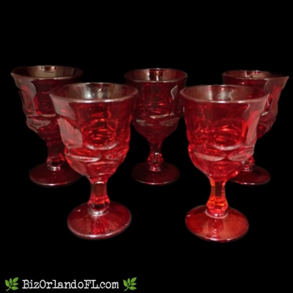 Unique Vintage | Dining | Vintage Argus Ruby Stem 277 By Fostoria Set ...